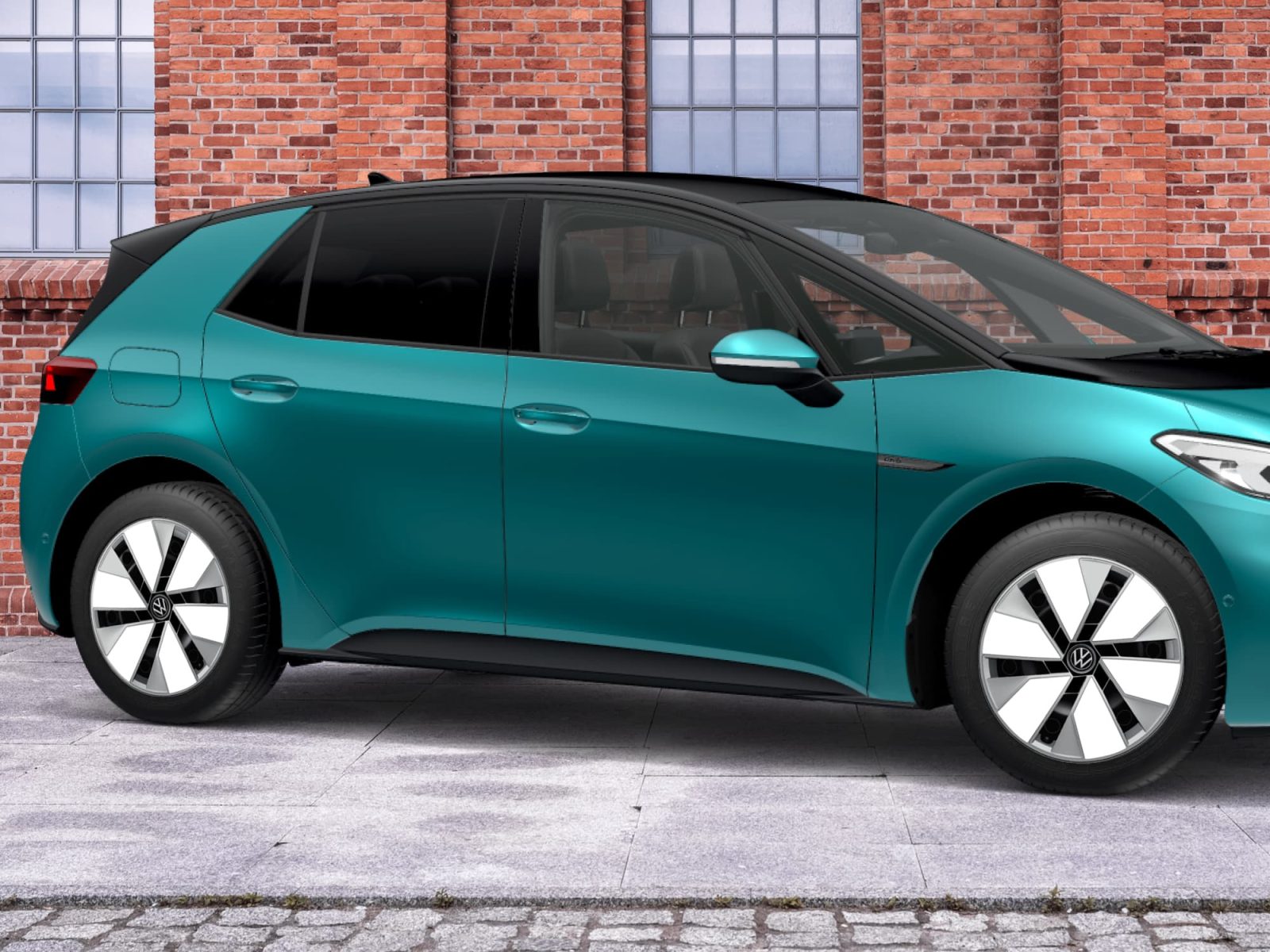 VW ID.3 White Wheel Cover Decals - EV Concept