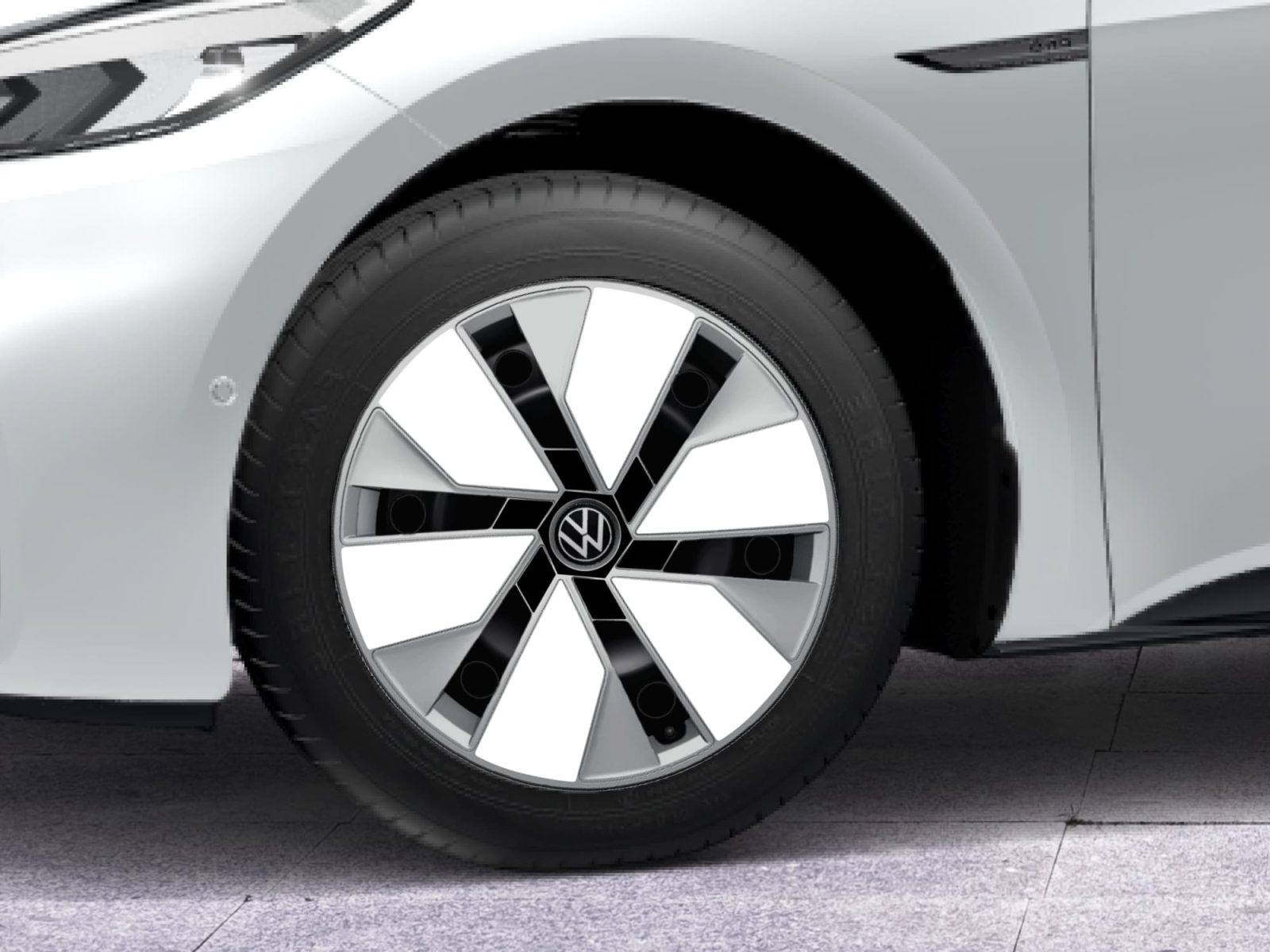 VW ID.3 White Wheel Cover Decals - EV Concept